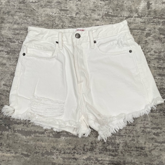 Frame Denim | Shorts | Frame Denim White Shorts | Poshmark